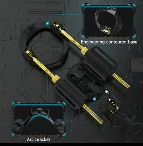 Professional LUXURY-MEDIUM Black and gold penile extender – EROS NECTAR